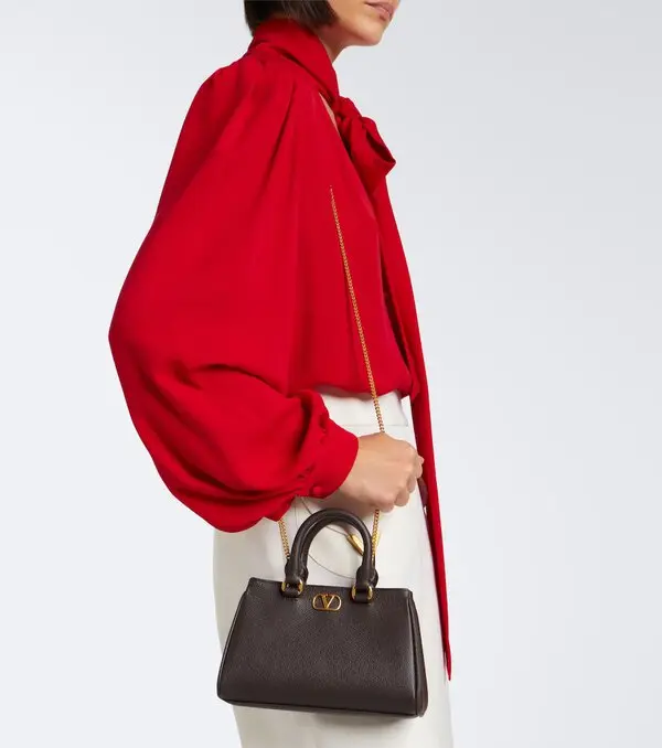 Valentino Garavani Vlogo Mini Leather Top-handle Bag