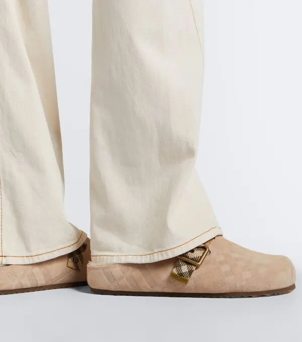 Burberry Urchin Shearling-lined Suede Clogs