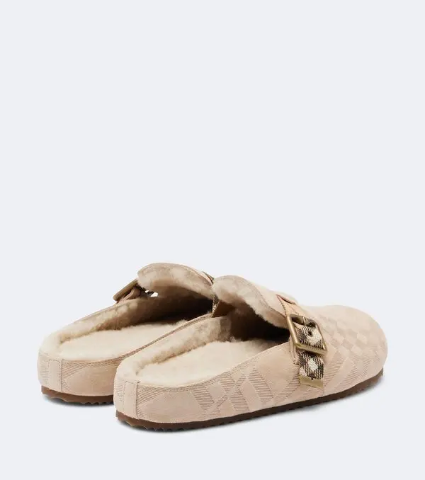 Burberry Urchin Shearling-lined Suede Clogs