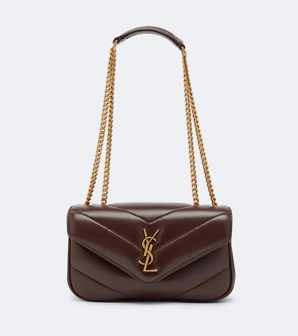Saint Laurent Loulou Mini Leather Shoulder Bag - Brown