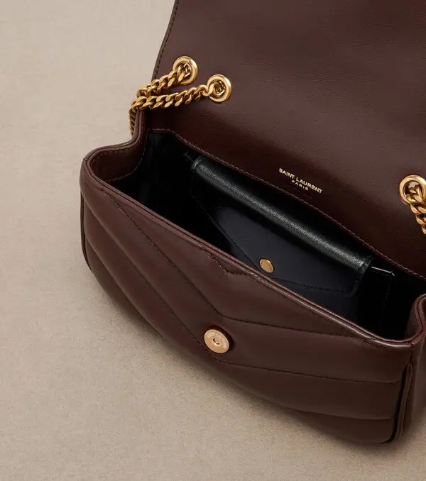 Saint Laurent Loulou Mini Leather Shoulder Bag