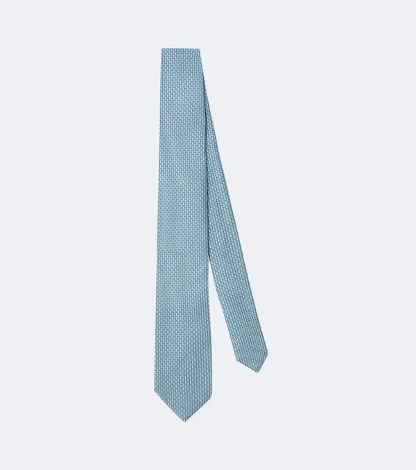 Brioni Silk Jacquard Tie - Blue