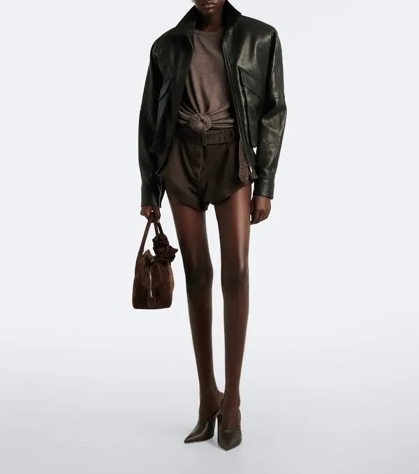 Magda Butrym Leather Blouson Jacket