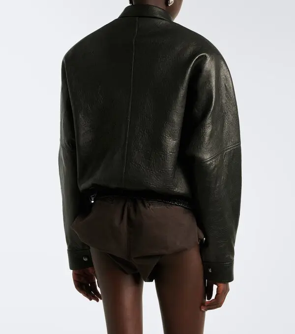 Magda Butrym Leather Blouson Jacket