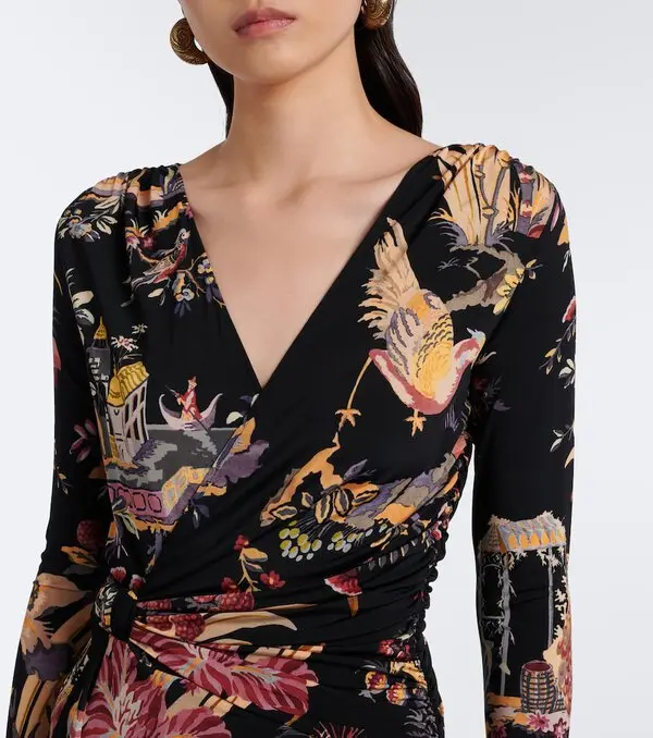 Etro Printed Jersey Maxi Dress