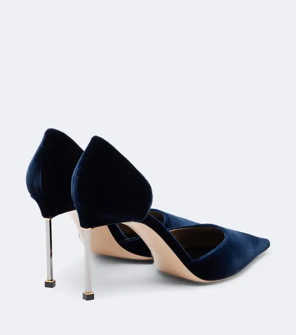 TOM FORD Velvet Pointed Toe Pumps - Blue