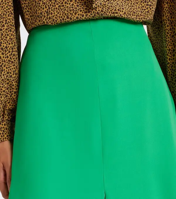 Valentino Garavani Silk Georgette Midi Skirt - Green