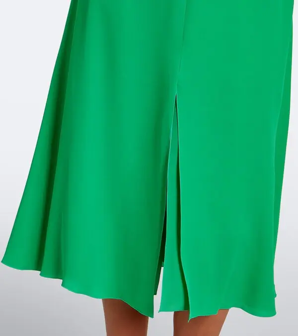 Valentino Garavani Silk Georgette Midi Skirt - Green