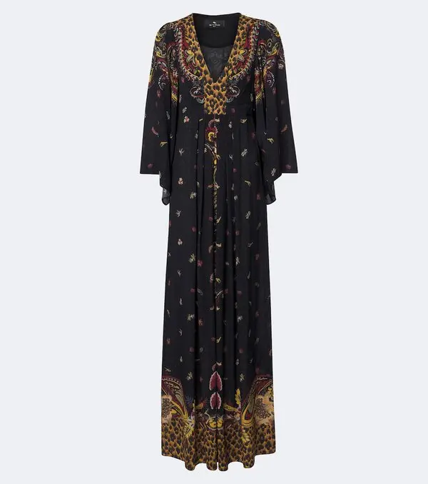 Etro Printed Maxi Dress - Black