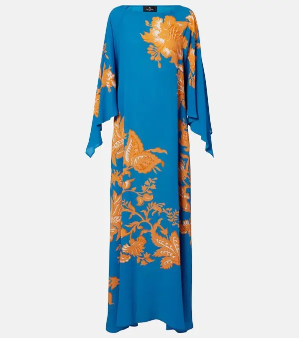 Etro Printed Maxi Dress - Blue