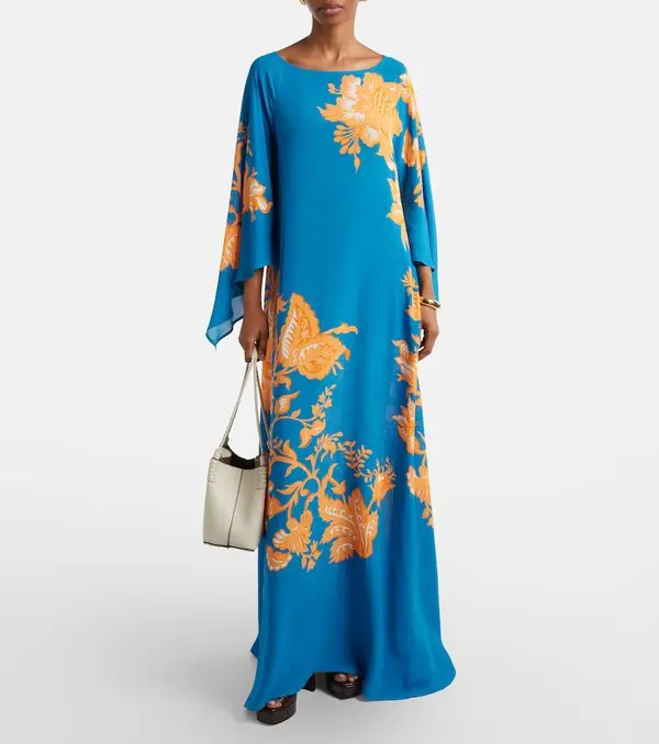 Etro Printed Maxi Dress - Blue