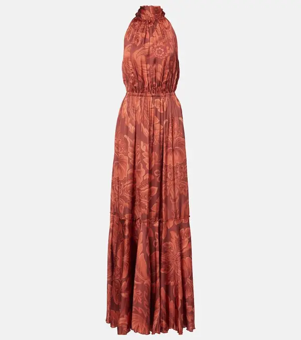 Etro Printed Maxi Dress - Orange