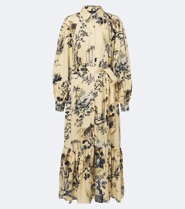 Etro Printed Maxi Dress - White