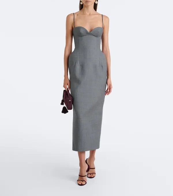 Magda Butrym Wool Corset Cocktail Dress