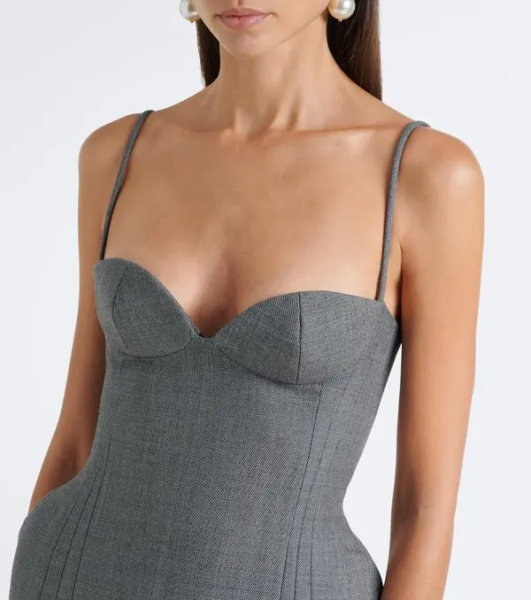 Magda Butrym Wool Corset Cocktail Dress