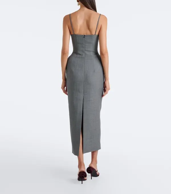Magda Butrym Wool Corset Cocktail Dress