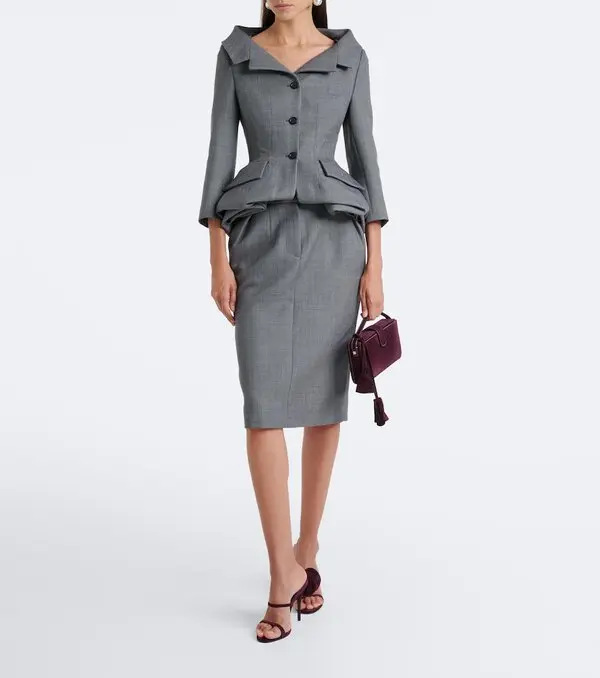 Magda Butrym Wool Pencil Skirt