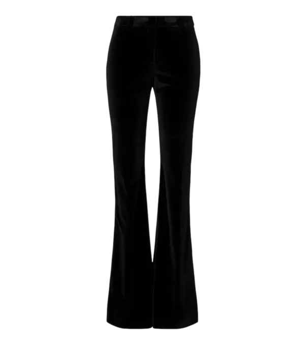 Etro Cotton Velvet Flared Pants - Black