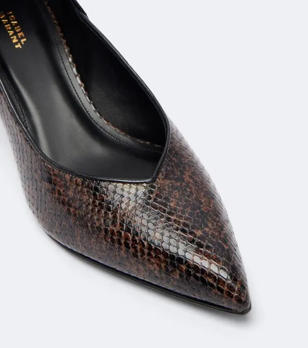 Isabel Marant Étoile Pamely Snake-effect Leather Pumps
