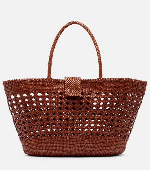 Rixo Dragon Diffusion Lucine Leather Tote Bag - Brown