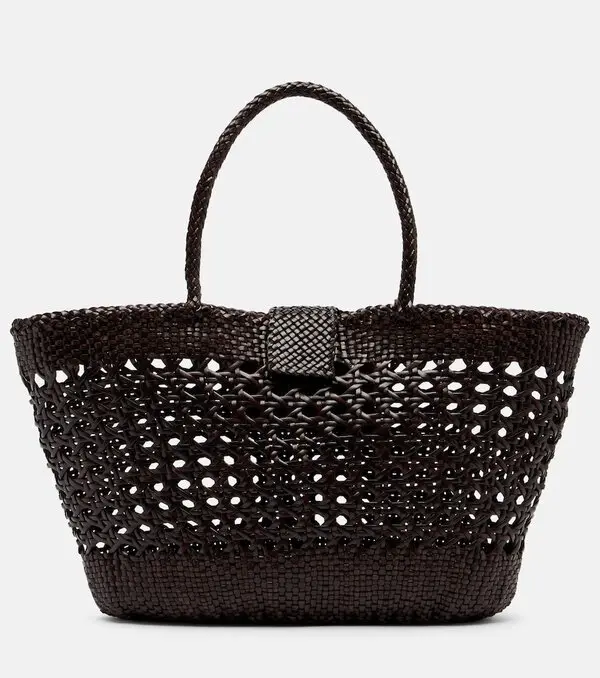 Rixo Dragon Diffusion Lucine Leather Tote Bag - Brown