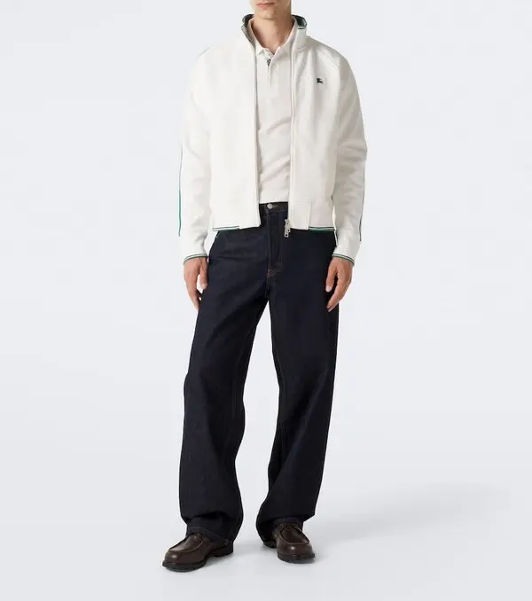 Burberry Ekd Cotton-blend Piqu� Polo Shirt
