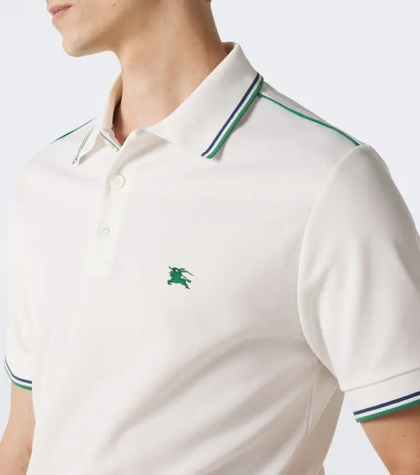 Burberry Ekd Cotton-blend Piqué Polo Shirt