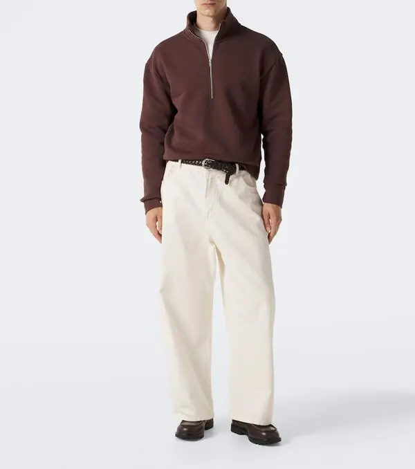 Studio Nicholson Cotton Jersey Half-zip Sweatshirt