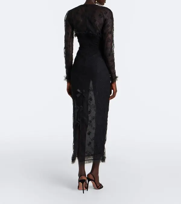 Alessandra Rich Lace Maxi Dress