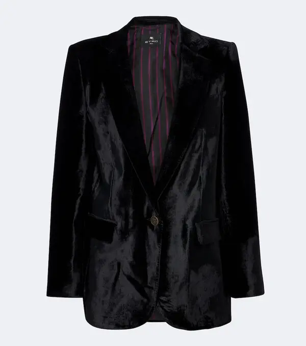 Etro Velvet Blazer - Black
