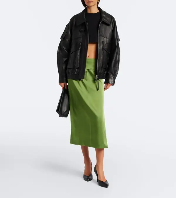 Sportmax Satin Midi Skirt
