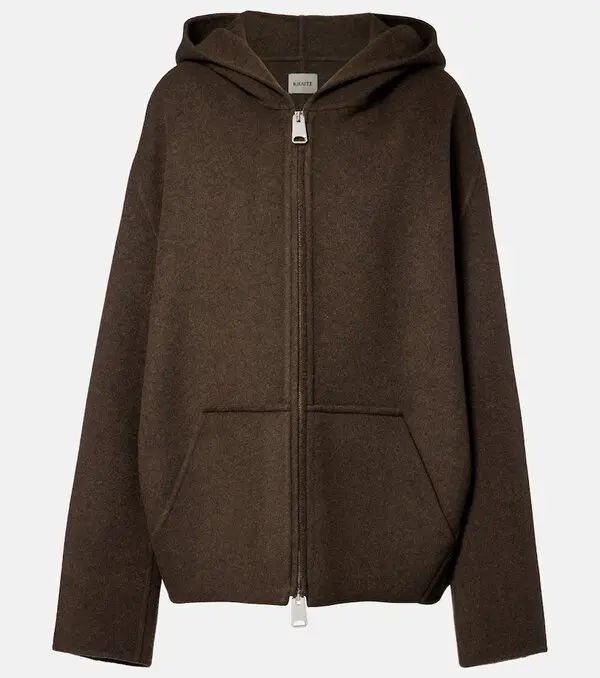 Khaite Oversized Wool Hooded Jacket - Green