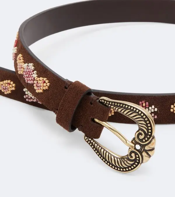 Etro Beaded Suede Belt