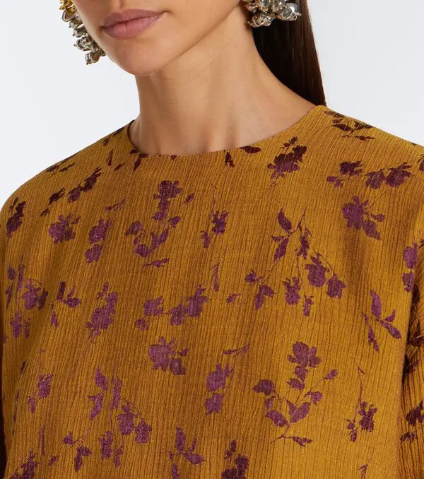 Dries Van Noten Floral Print Blouse - Yellow