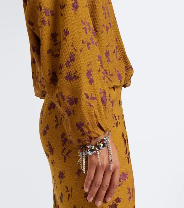 Dries Van Noten Floral Print Blouse - Yellow
