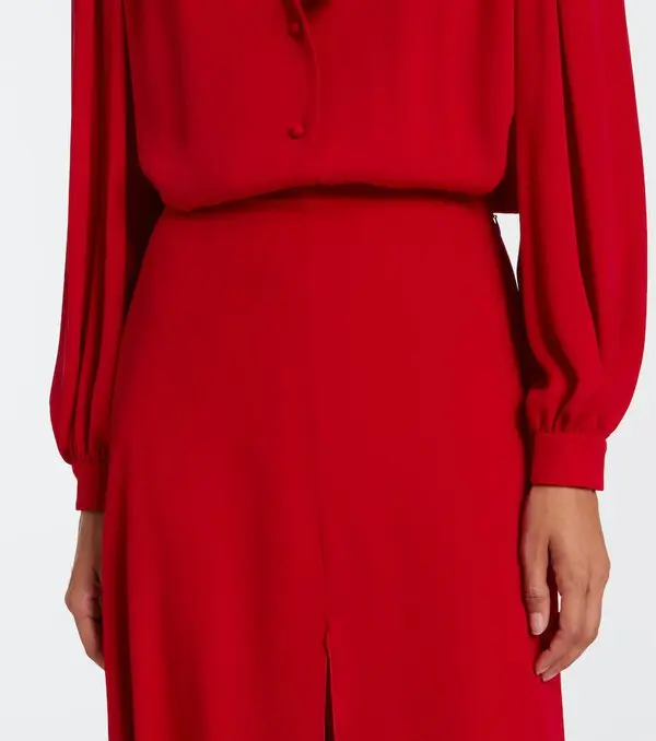 Valentino Garavani Silk Georgette Midi Skirt