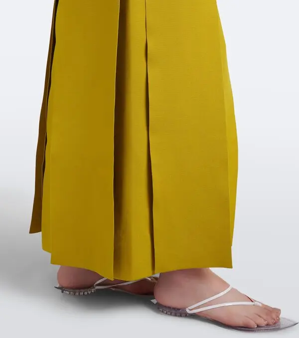 Alaïa Pleated Knit Maxi Dress