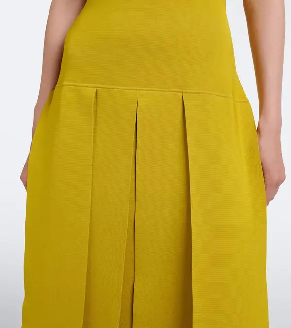 Alaïa Pleated Knit Maxi Dress
