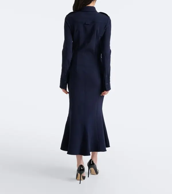 MUGLER Wool-blend Shirt Dress