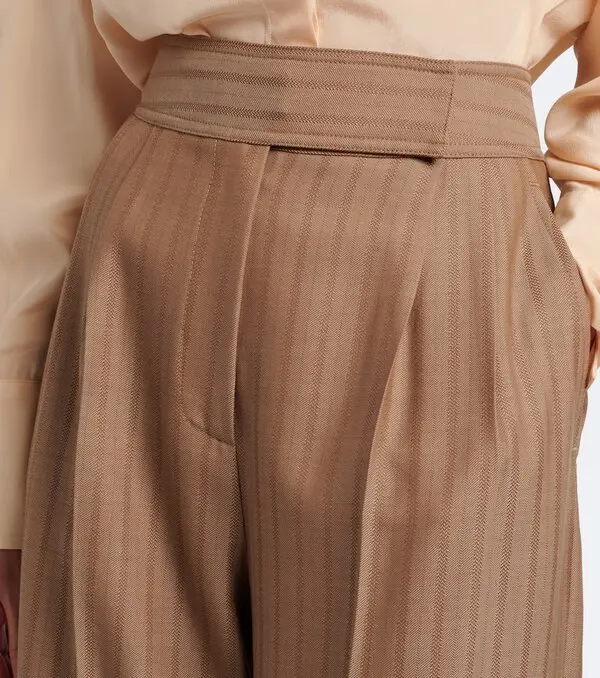 Etro Striped Wool Wide-leg Pants