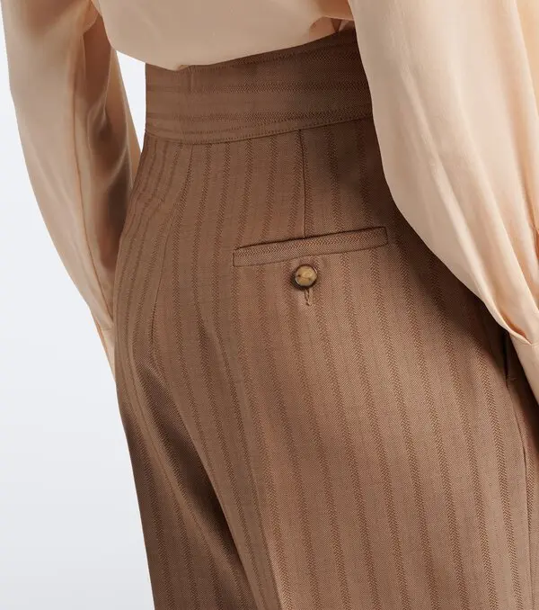 Etro Striped Wool Wide-leg Pants