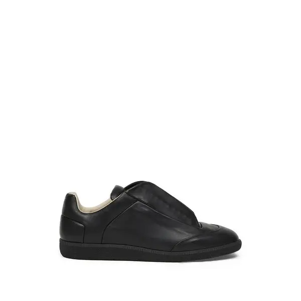 MAISON MARGIELA Leather Slip-on Sneakers - Black