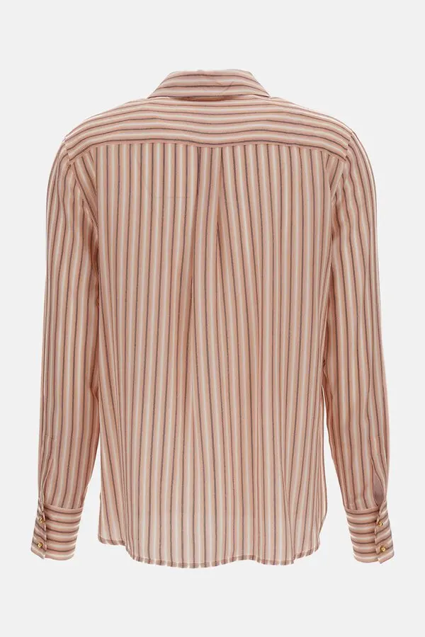 Max Mara Striped Silk Shirt - Multicolor