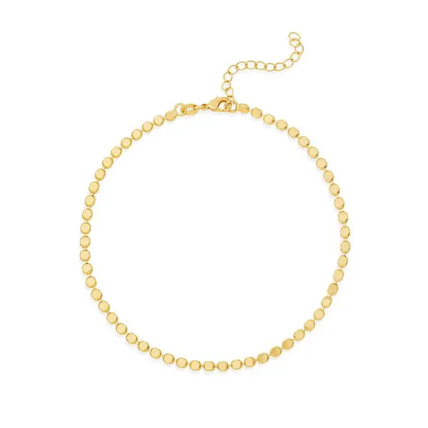 SHYMI 18k Filled Thin Dot Anklet - Gold