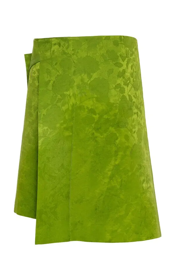 Magda Butrym Wrap-front Linen-silk Midi Skirt