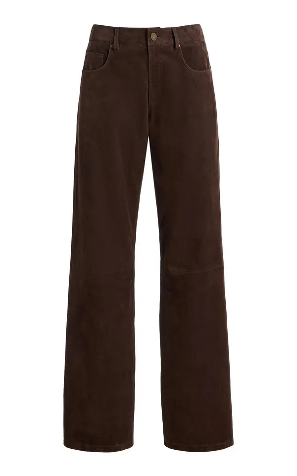 ARMA Suede Straight-leg Pants