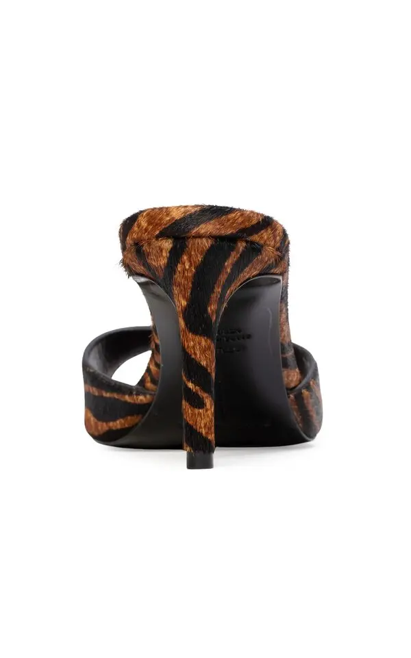 BLACK SUEDE STUDIO Freddie Zebra Pony Hair Mules