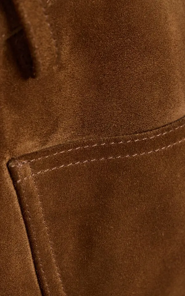 NILI LOTAN Shon Suede Wide-leg Pants