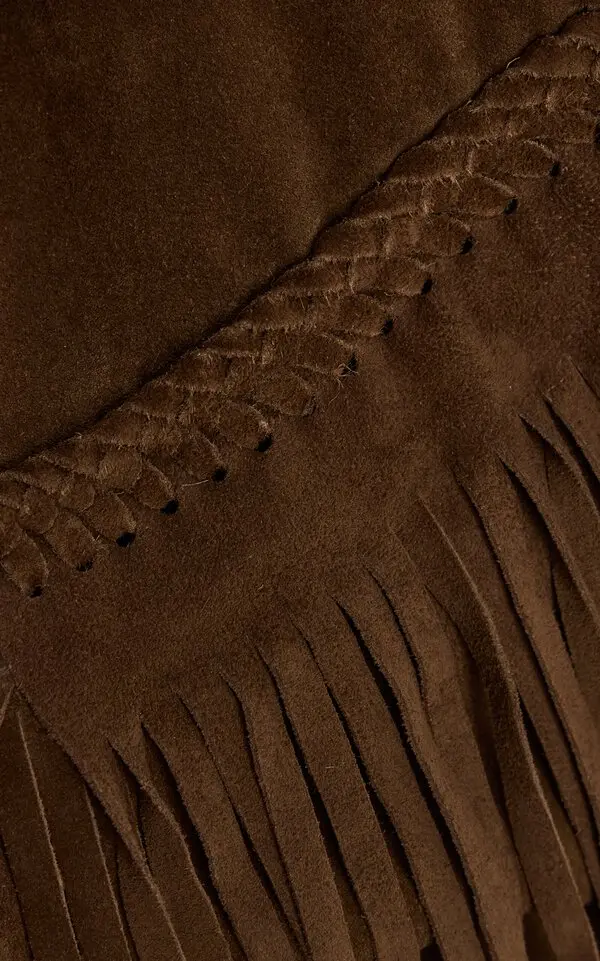 NILI LOTAN Eloi Fringed Suede Jacket