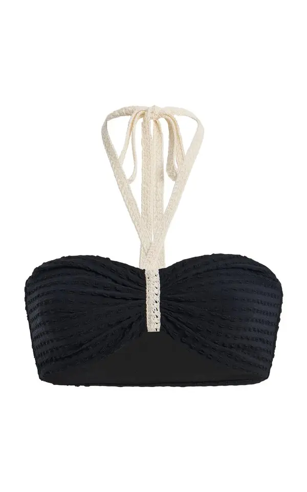 Sea Lenora Bandeau Bikini Top - Black